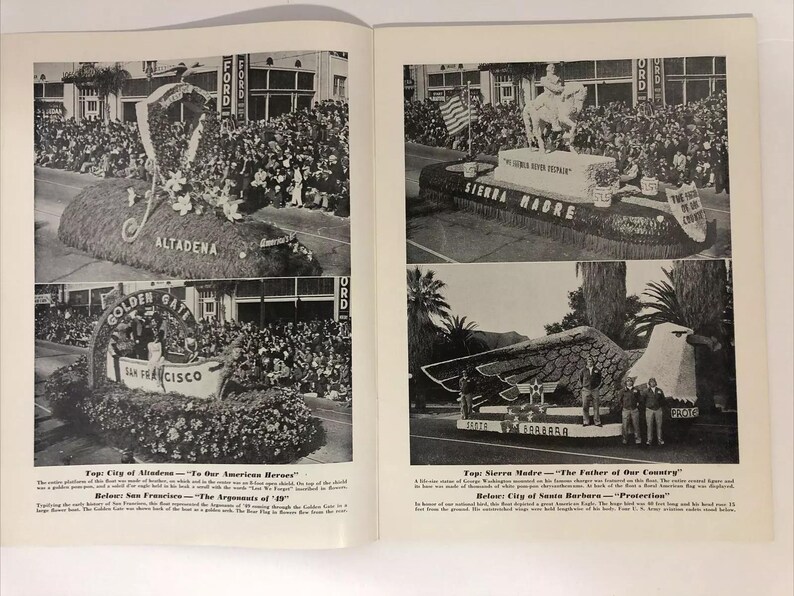 1941 Tournament of Roses Program for Parade & Stanford Nebraska Rose ...