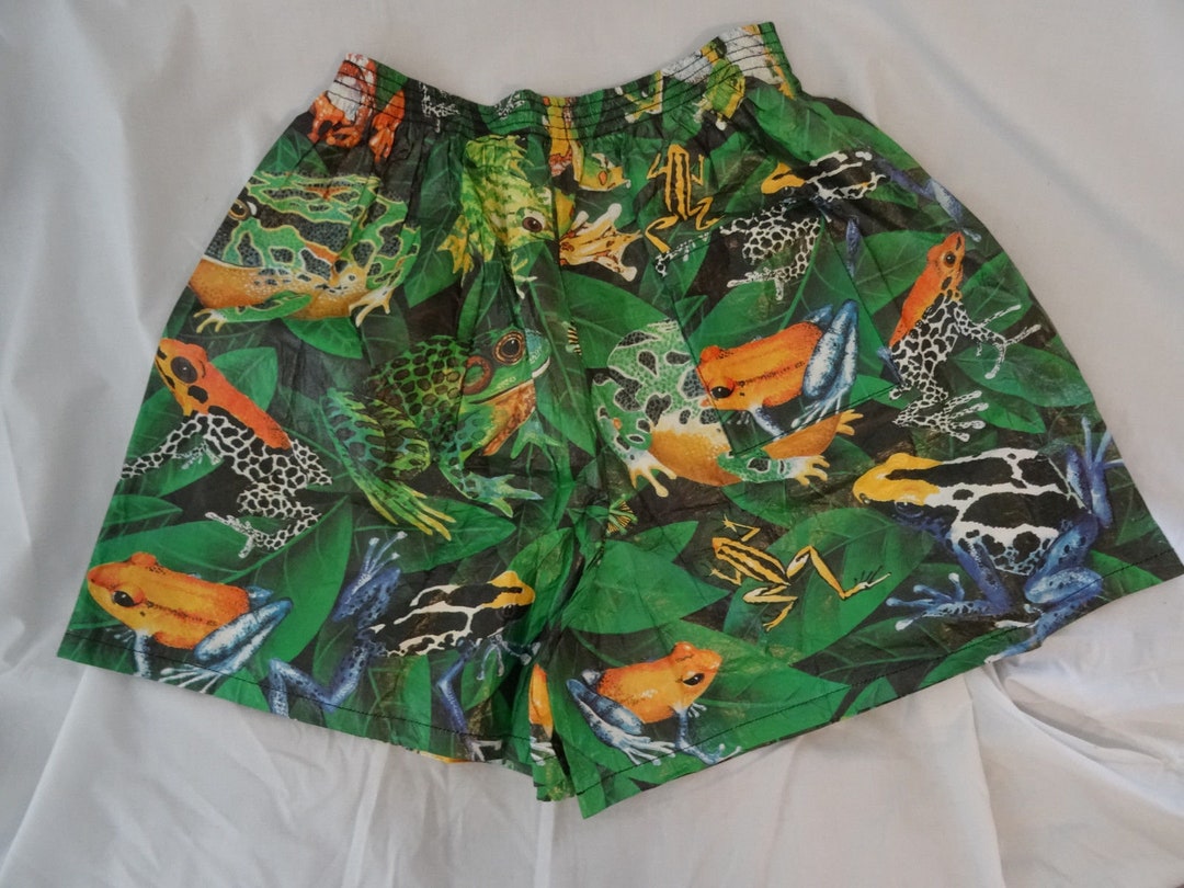 PRIDE Dart Frog Animal Print Tyvek Size L Shorts Swimming Trunks ...