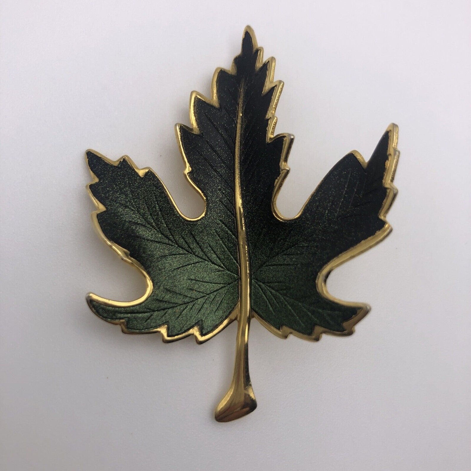 Pair of Vintage 1970s Leaves Leaf Pin Brooch - 2 1/4 - 2 3/4" Tall - Etsy
