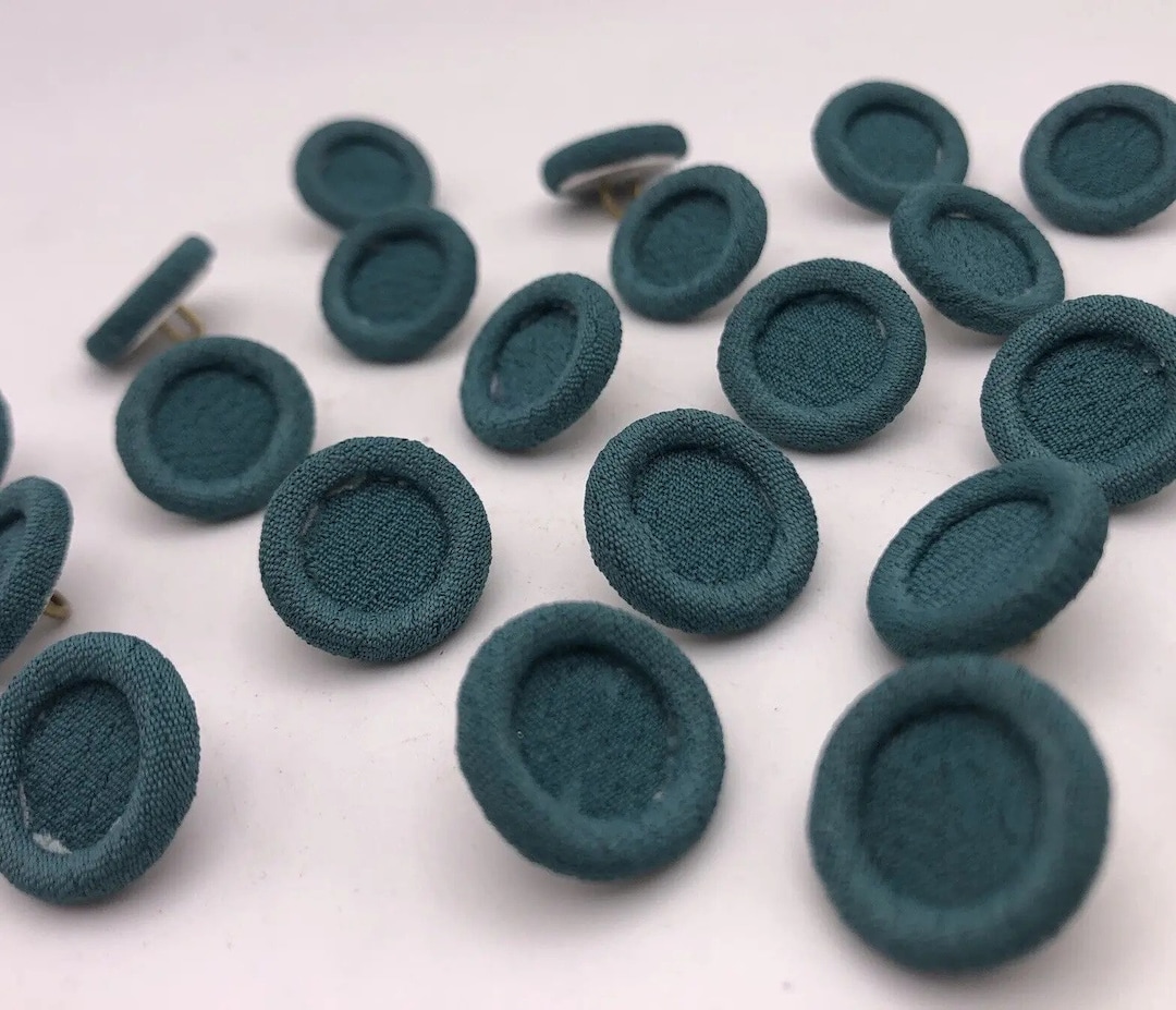 Vintage Teal Shank Buttons With Raised Edge 16mm Lot of 4 B35 - Etsy