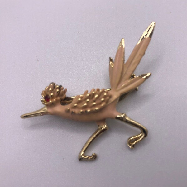 Gold Roadrunner Pin - Etsy
