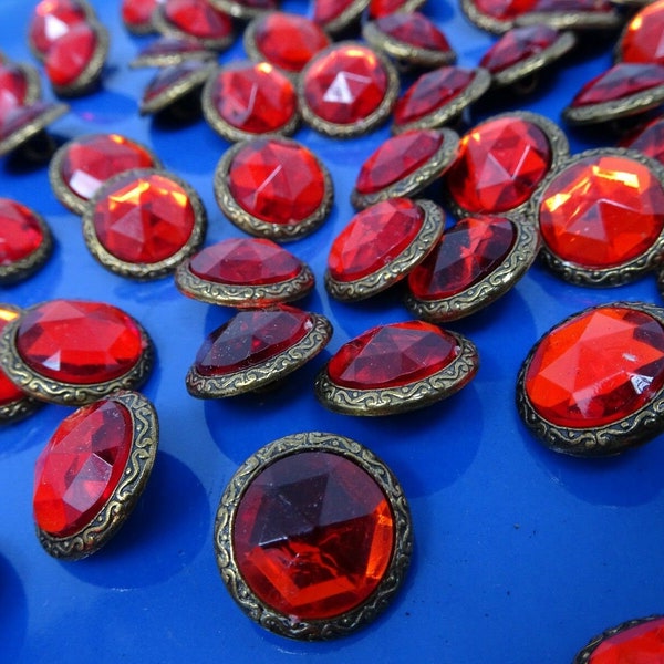 Red Vintage Buttons - Etsy