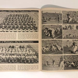 1964 Tournament of Roses Program Parade & Illinois Washington Rose Bowl ...