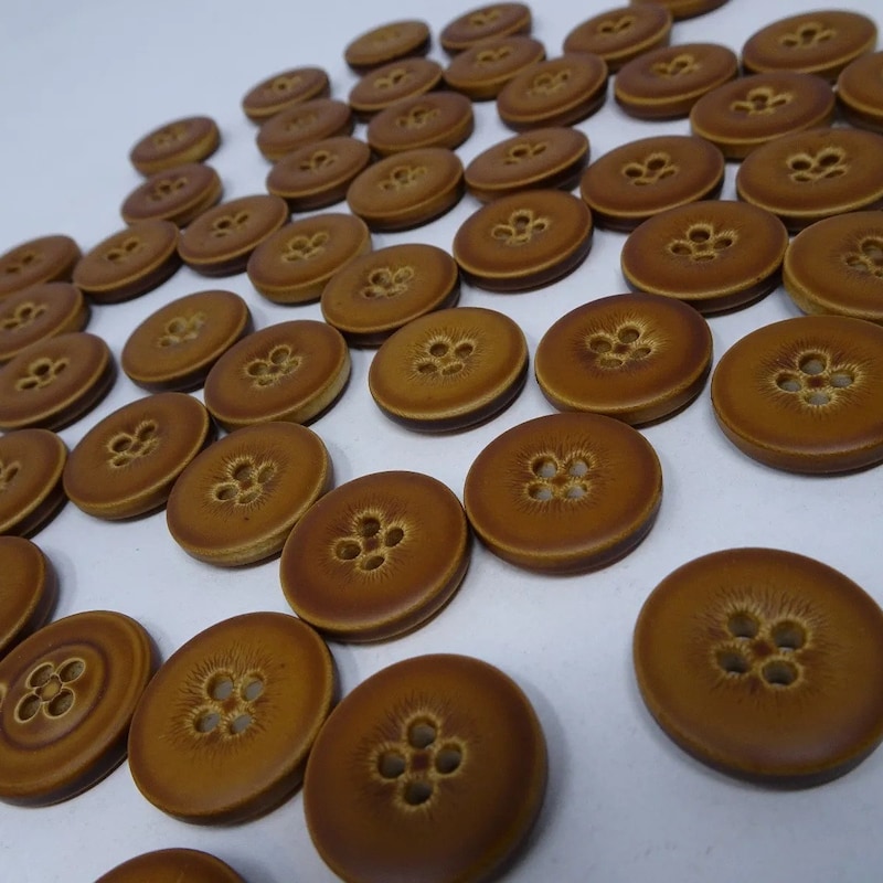 Faux Leather Buttons - Etsy