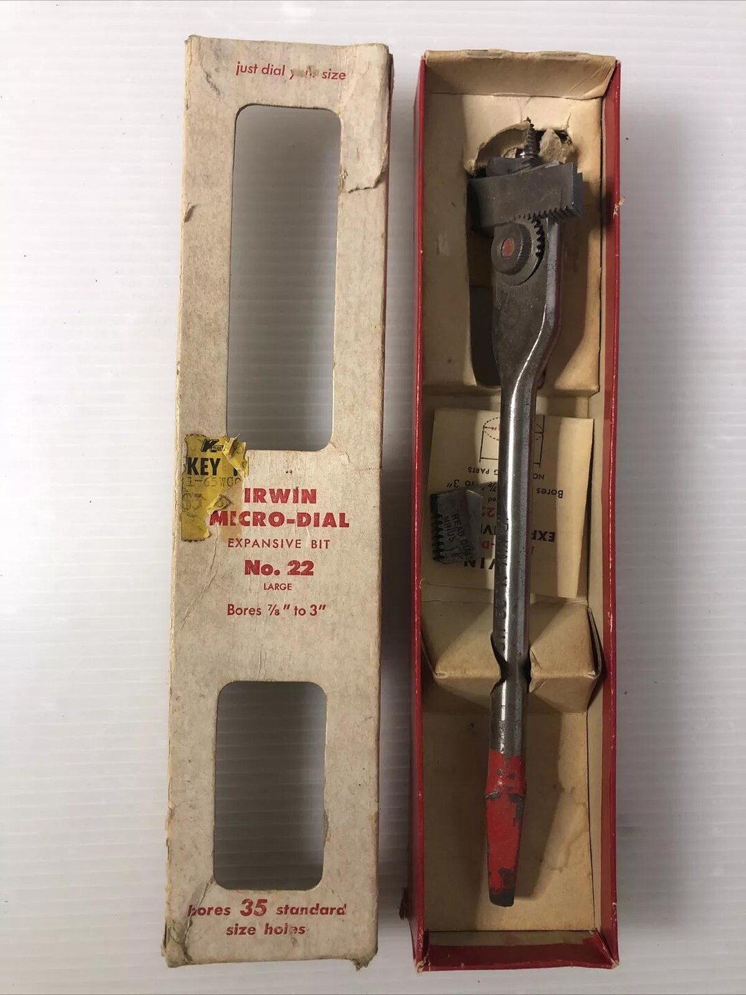 Vintage Irwin Micro-dial No. 22 Expansive Drill Bit 7/8 - 3" USA Made ...