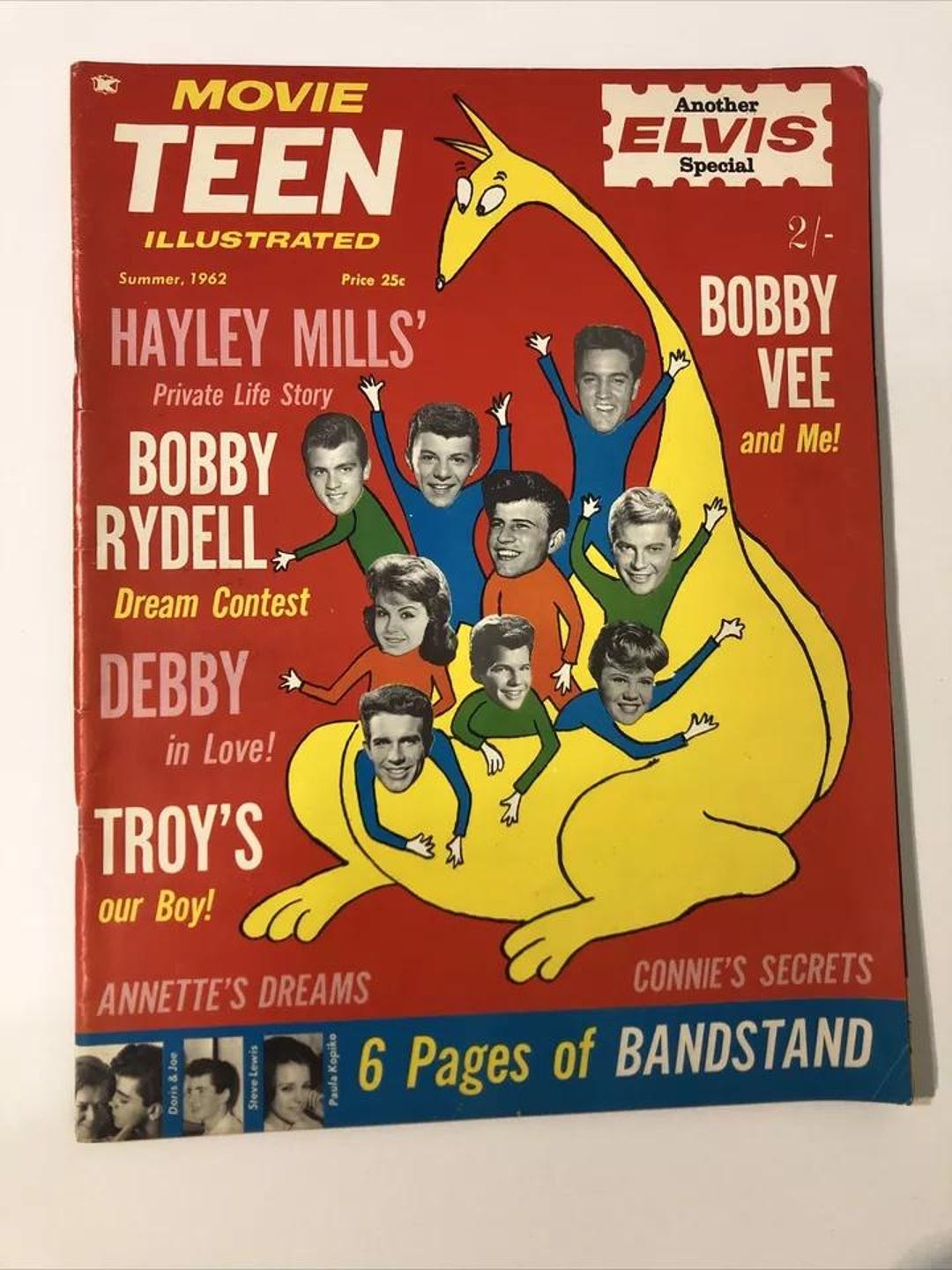1963 Aug Movie Teen Illustrated Magazine Elvis Presley Hayley Mills ...