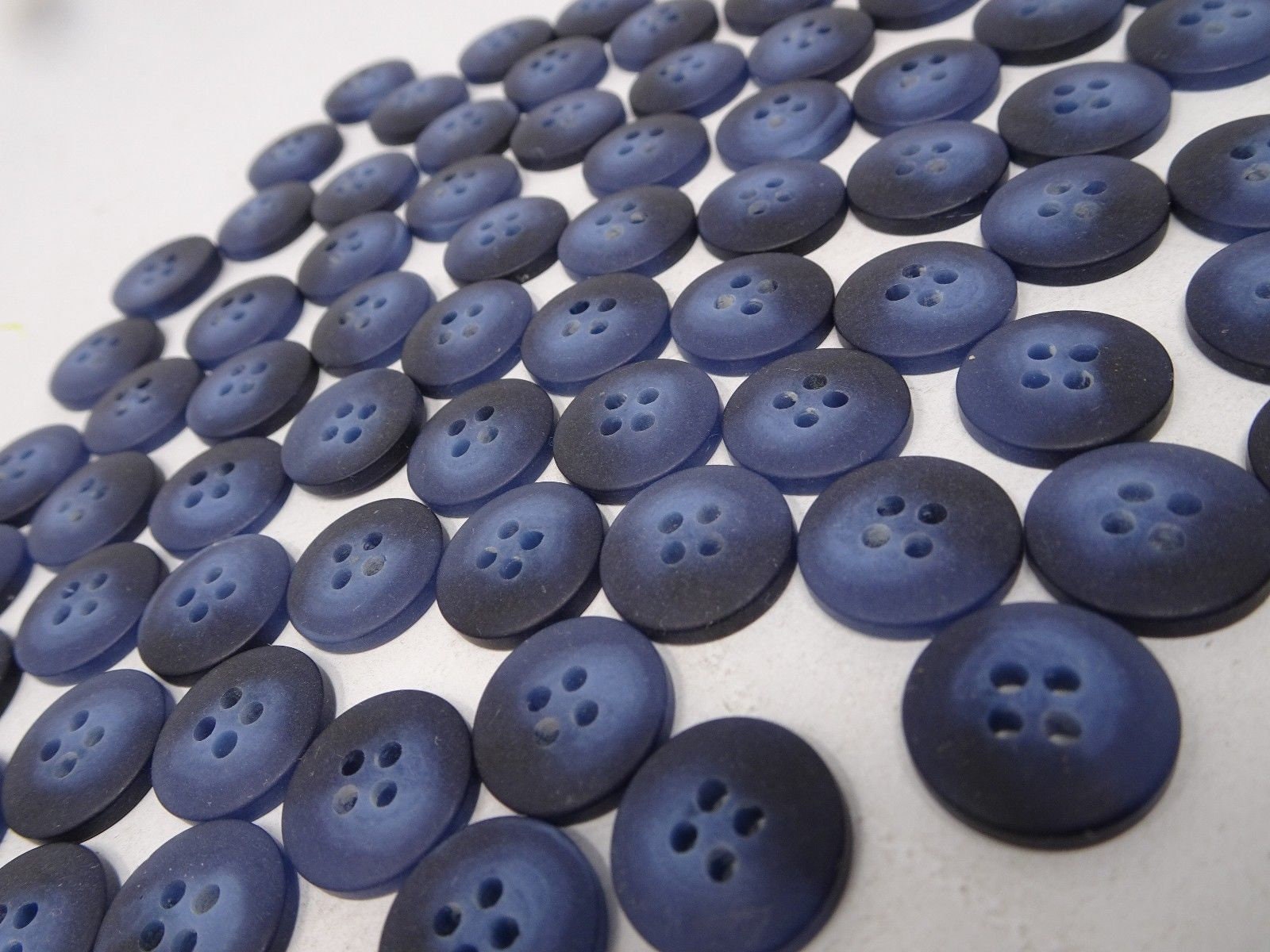 Vintage Two-tone Blue 4-hole Flat Buttons 15mm Lot of 8 or 80 B116-7 - Etsy