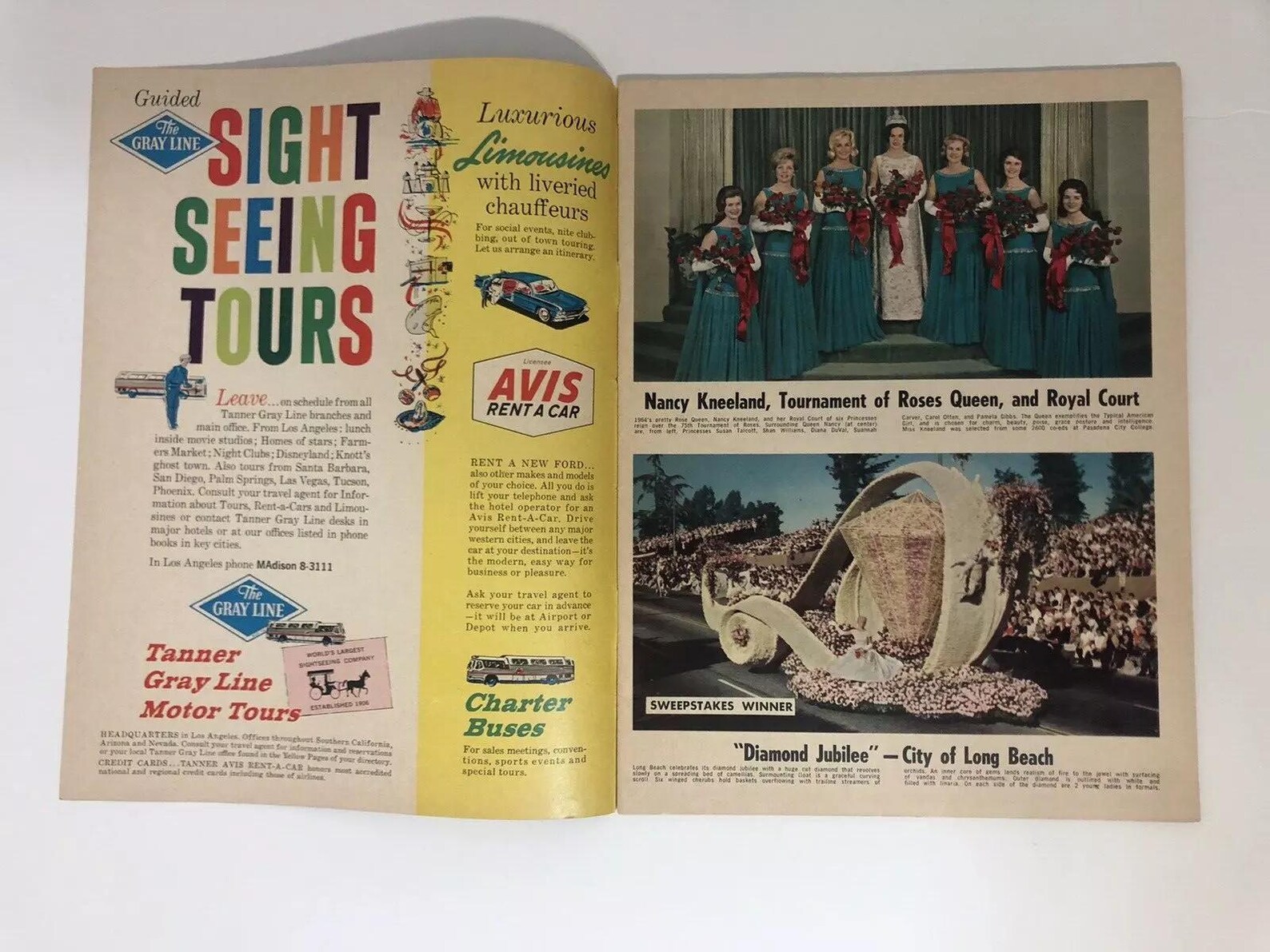 1964 Tournament of Roses Program Parade & Illinois Washington Rose Bowl ...