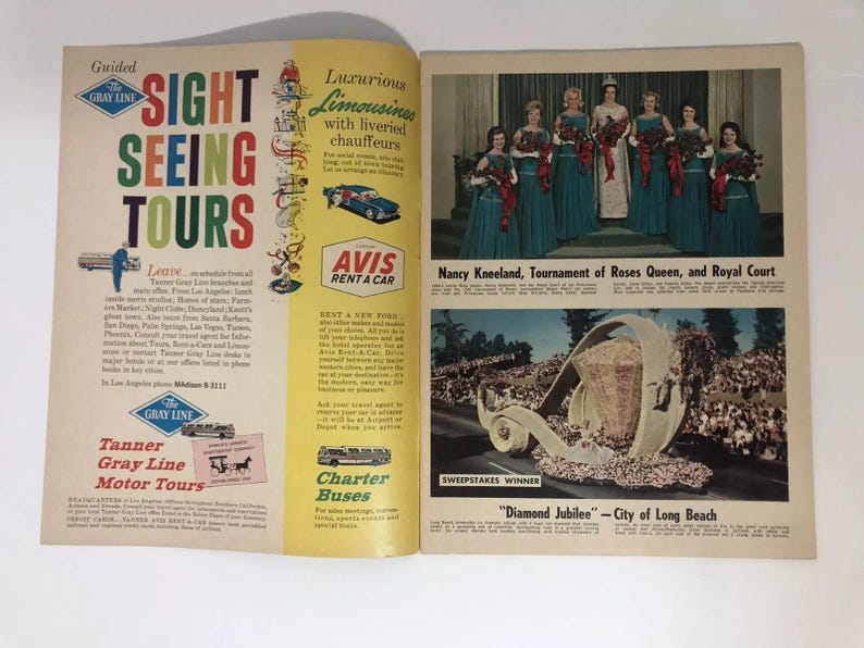 1964 Tournament of Roses Program Parade & Illinois Washington Rose Bowl ...