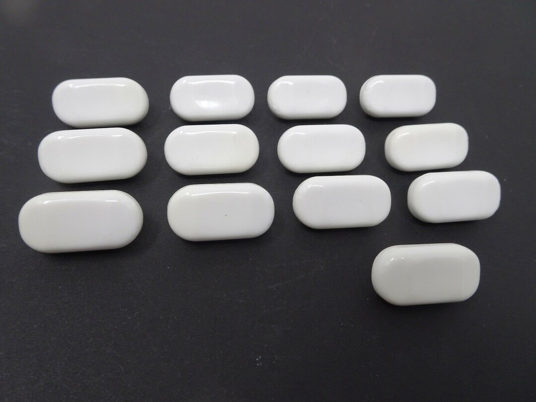 Vintage White Oval Buttons 28mm Lot of 8 B68-3 - Etsy