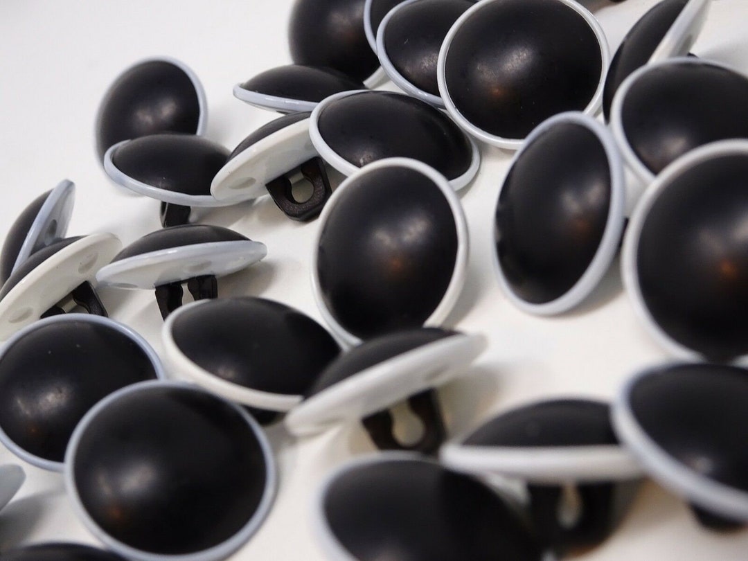 Vintage Raised Black & White Round Shank Buttons 18mm Lot of 6 B23-2 - Etsy