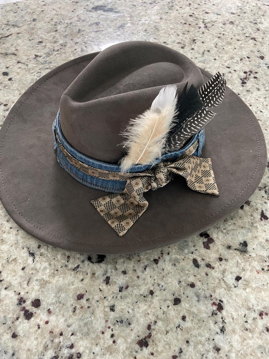 Reclaimed Denim Adjustable Fedora Hat by Mason Tone - Etsy