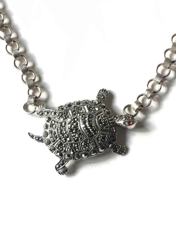 Antique Silver Chains, Vintage Turtle Tortoise 'Tilly… - Gem