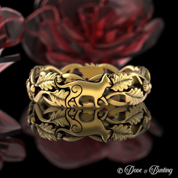 Cat Wedding Ring - Etsy