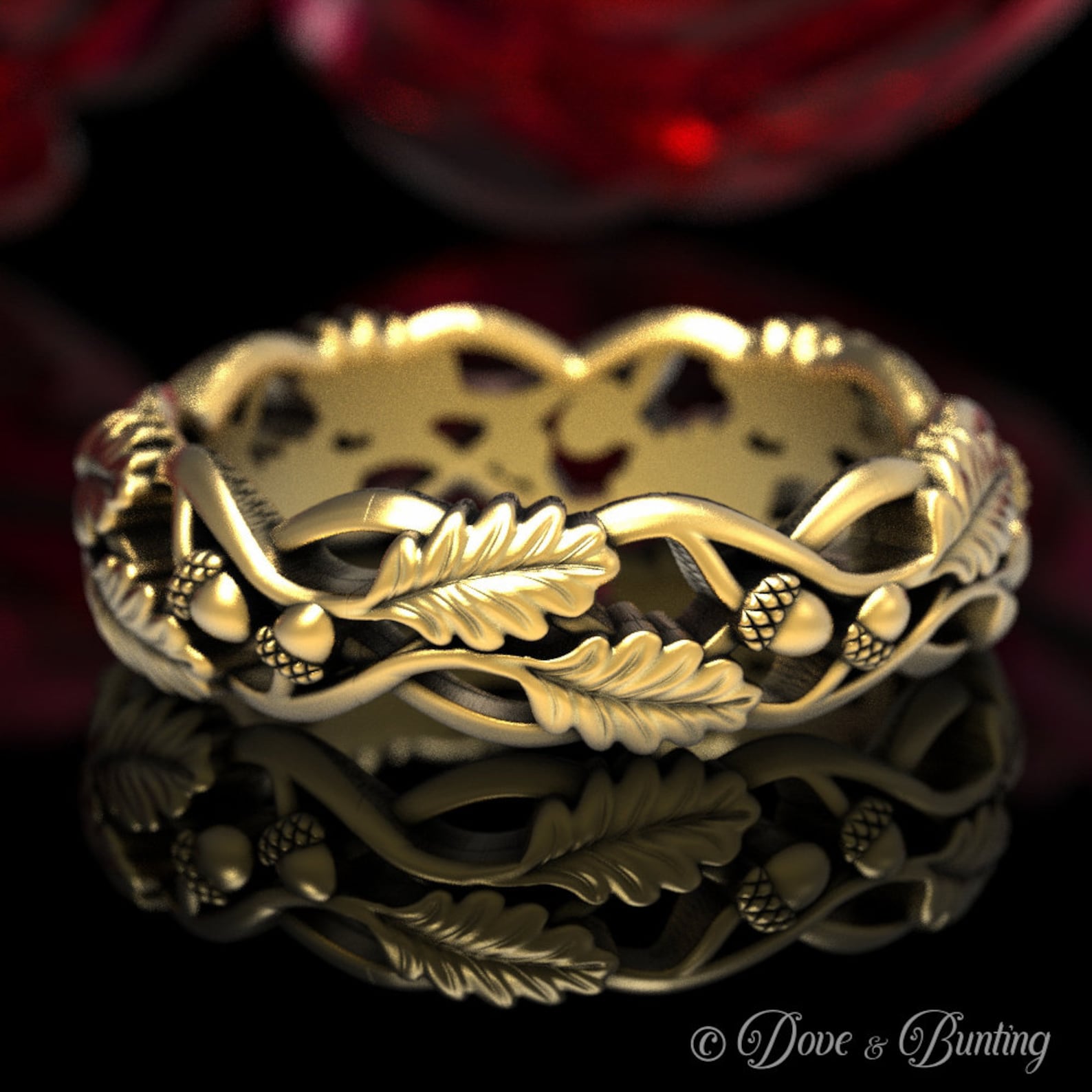 Oak Leaf Ring Sterling Silver Oak Ring Nature Wedding Ring - Etsy