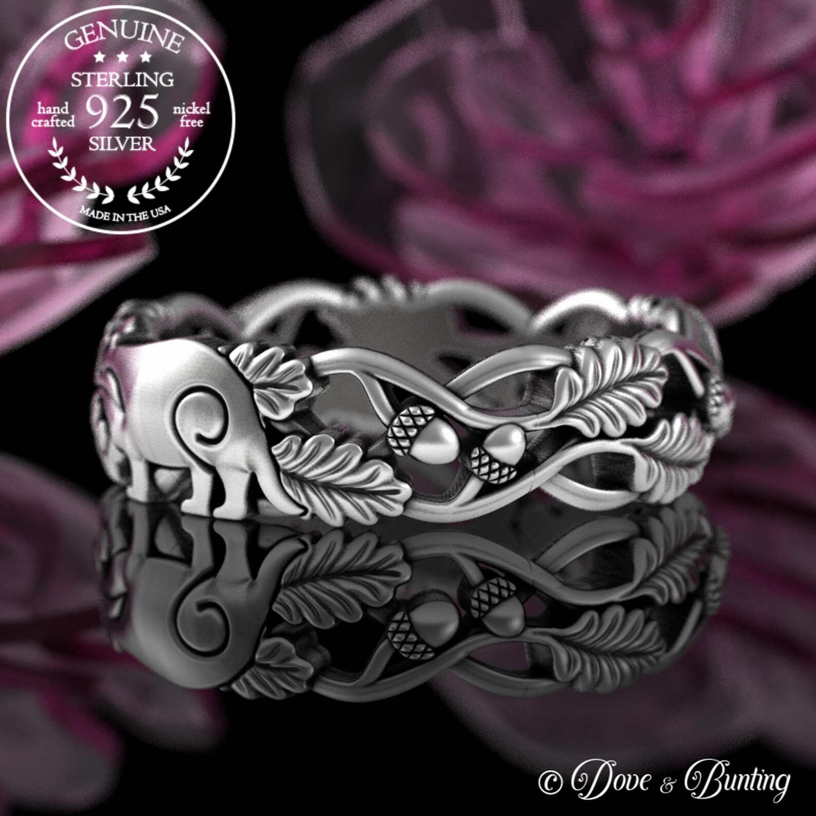 Sterling Badger Ring, Silver English Badger Wedding Band, Badger Spirit ...