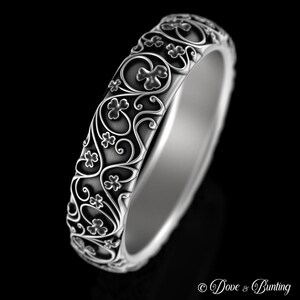 Intricate Three Leaf Clover Ring for Woman, Sterling Silver Irish ...