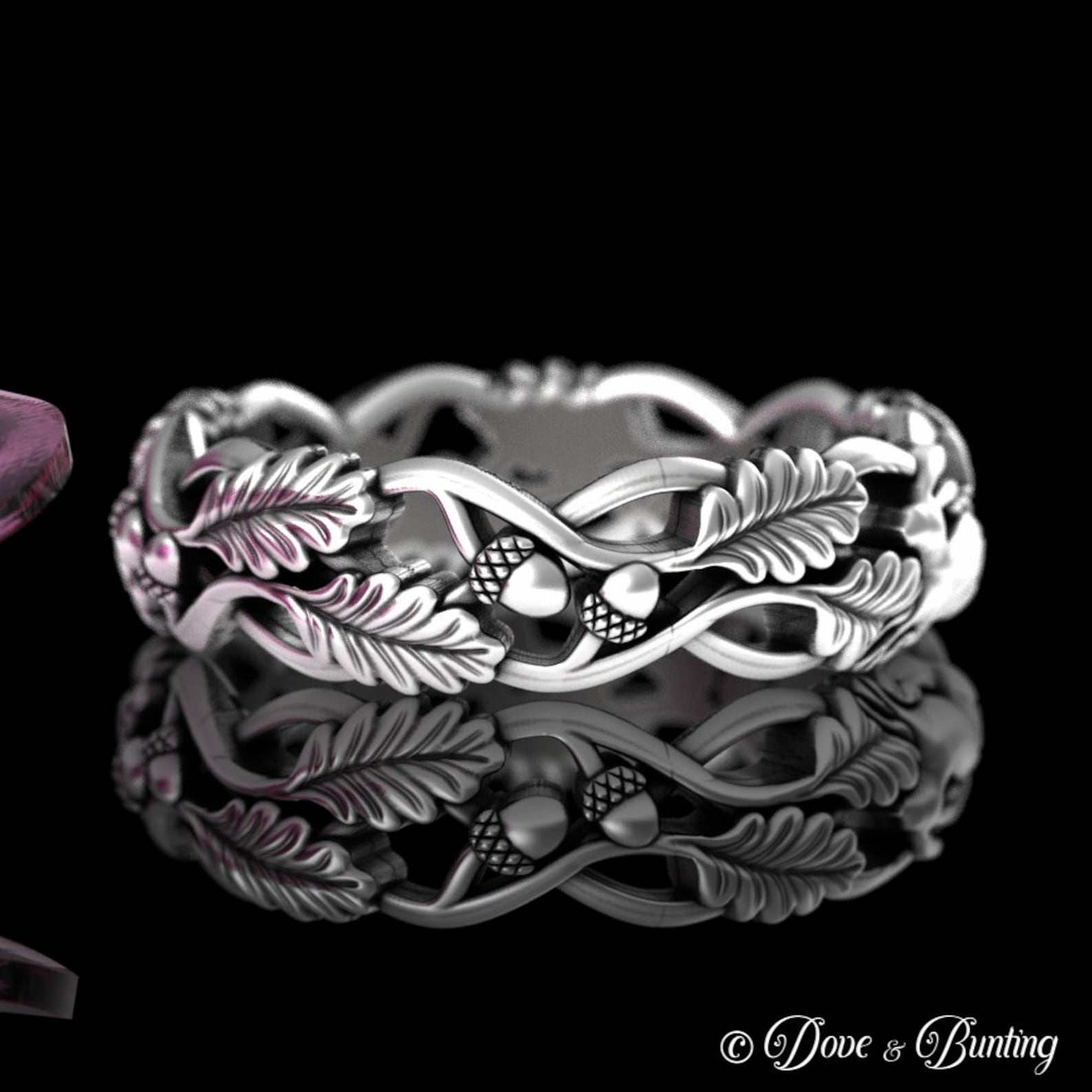 Woodland Rabbit Wedding Ring, Sterling Bunny Ring, Forest Nature Ring ...