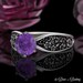 Amethyst Forget-me-not Engagement Ring, Bridal Flower Wedding Ring ...