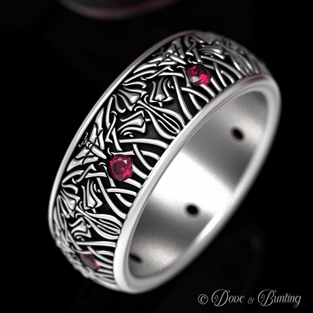 Silver Butterfly Ring, Sterling Silver Butterfly Ring, Ruby Butterfly ...