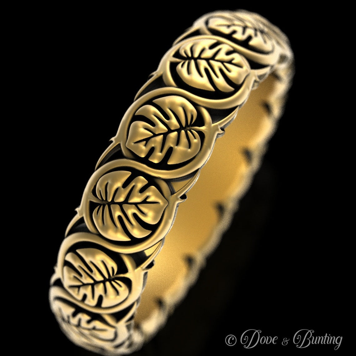 Monstera Wedding Ring Sterling Silver Monstera Ring Nature - Etsy