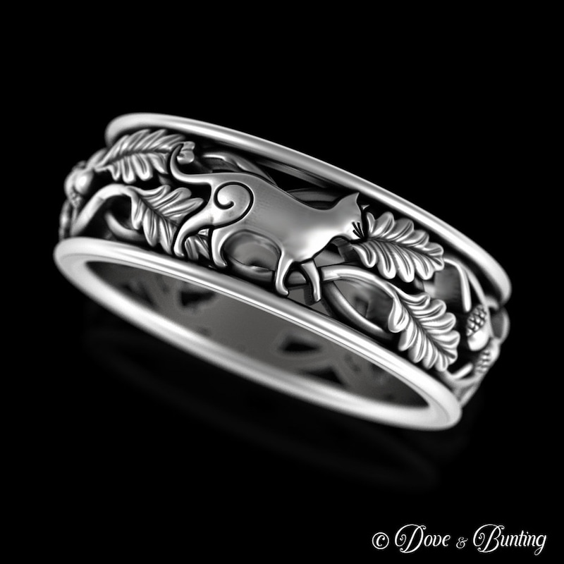 Cat Wedding Bands for Men - Etsy