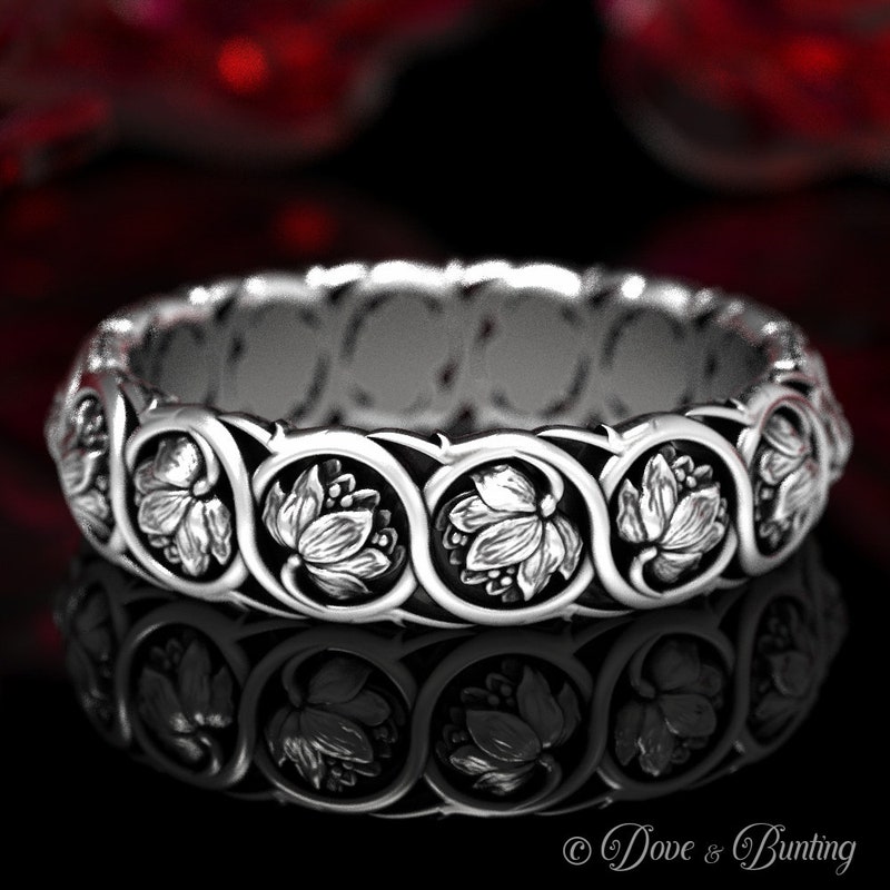 Lotus Flower Ring - Etsy