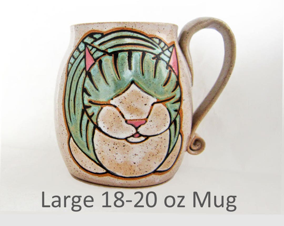 Large Cat Loaf Mug, Pottery Mug, Valentines Day Gift, Dog Mom, Dog Dad ...