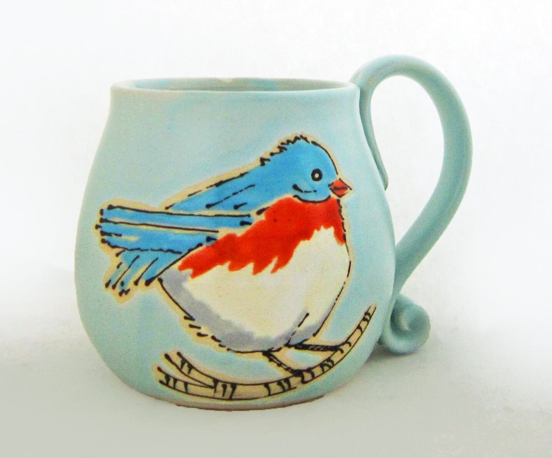 Ceramic Happy Bird Mug Pottery Mug Mothers Day Gift - Etsy