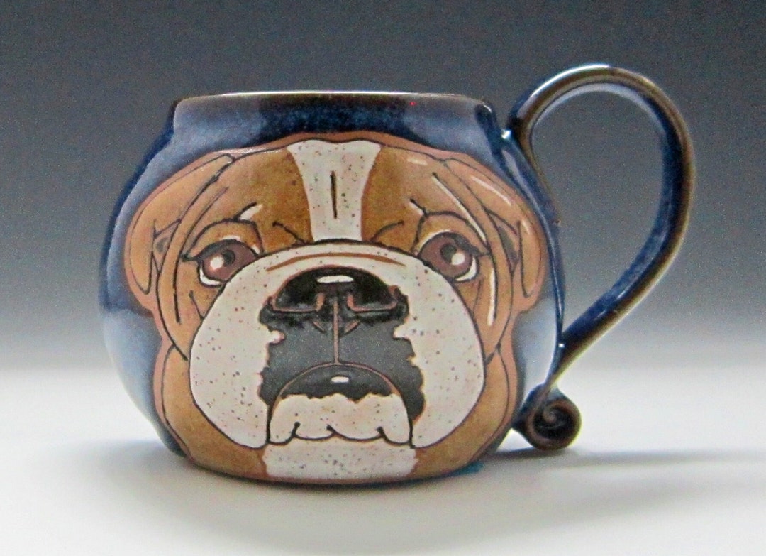 English Bulldog Mug Custom Pet Portrait Mug Dog Pet Coffee Mug Cup ...