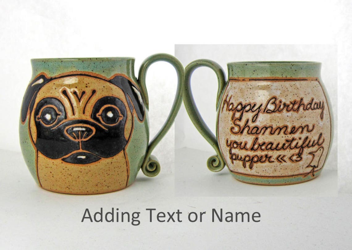 Pug Mug Custom Pet Portrait Mug Dog Pet Coffee Mug Cup - Etsy