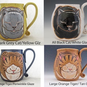 Large Cat Loaf Mug, Pottery Mug, Valentine's Day Gift, Dog Mom, Dog Dad ...