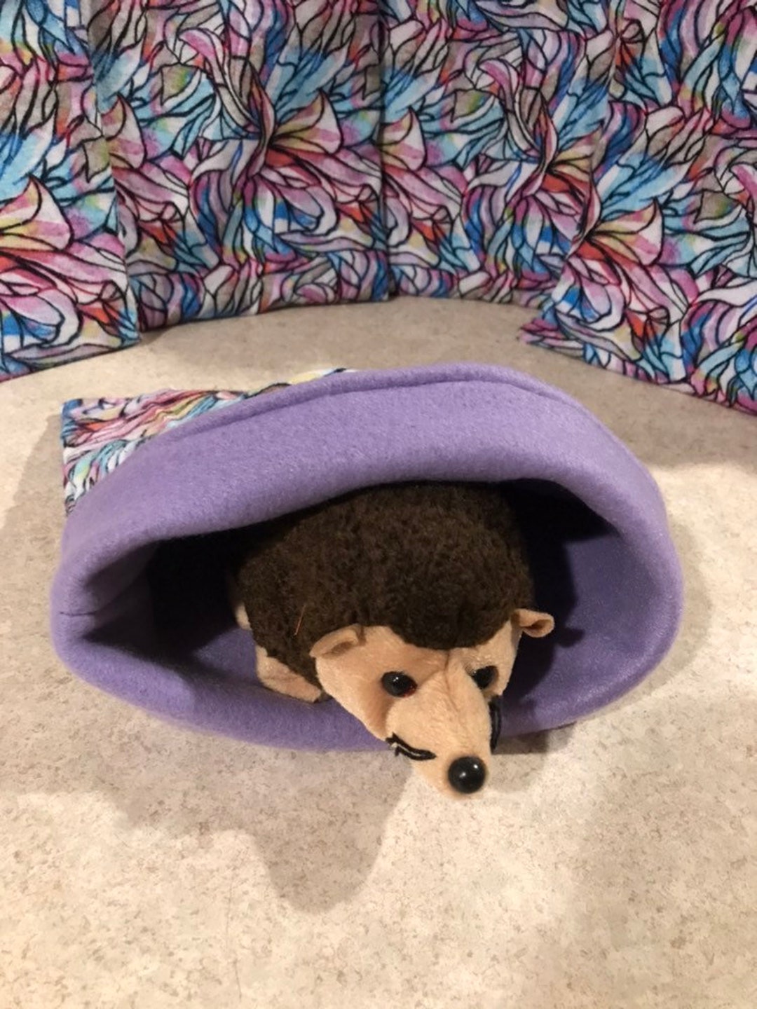 Rainbow Mosaic Cotton Snuggle Sack for Hedgehogs Rats Guinea Pigs and ...