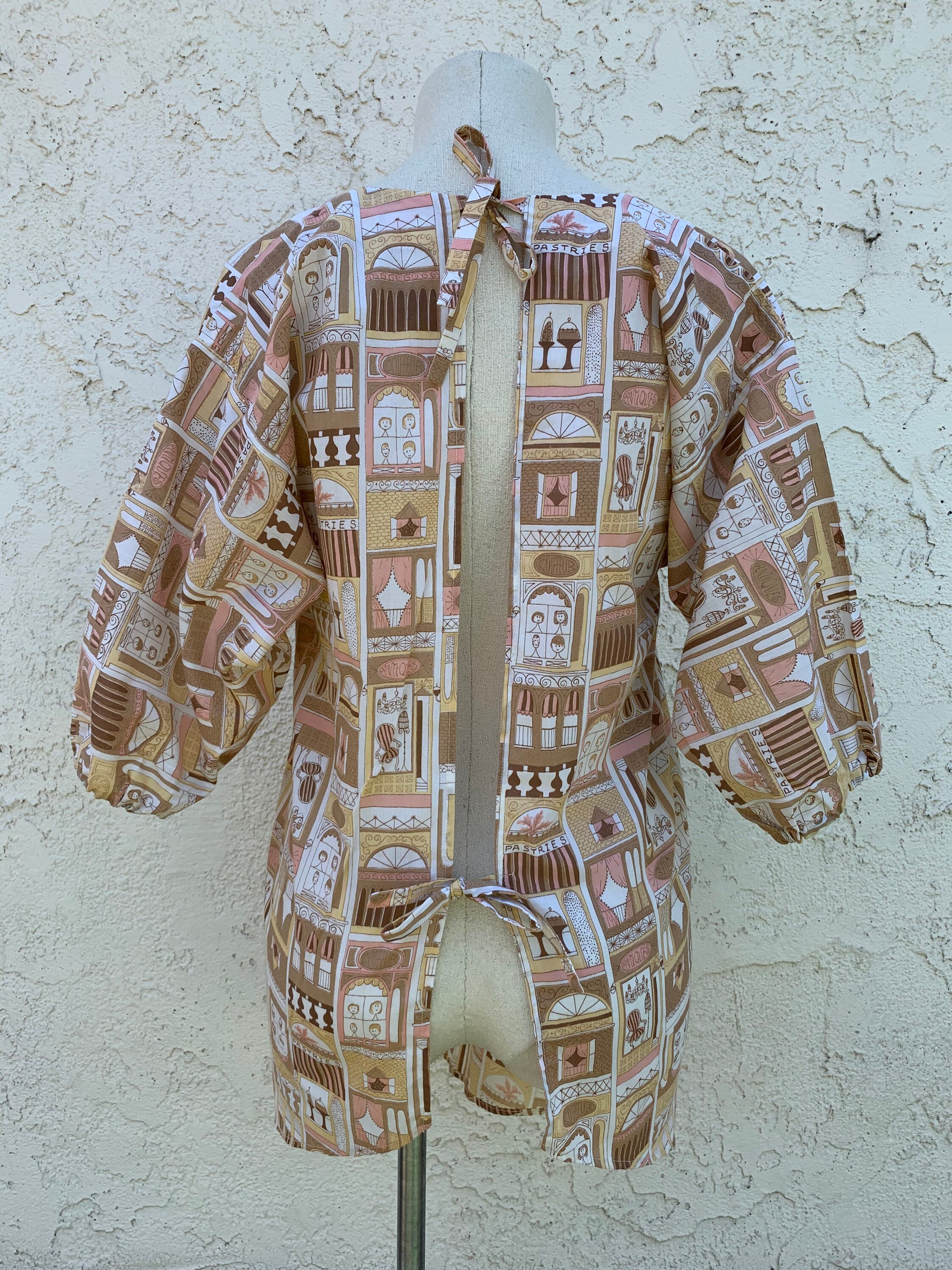 Vintage Smock Top, Cobbler Apron, Baker's Housecoat, Pinafore, Pastry ...