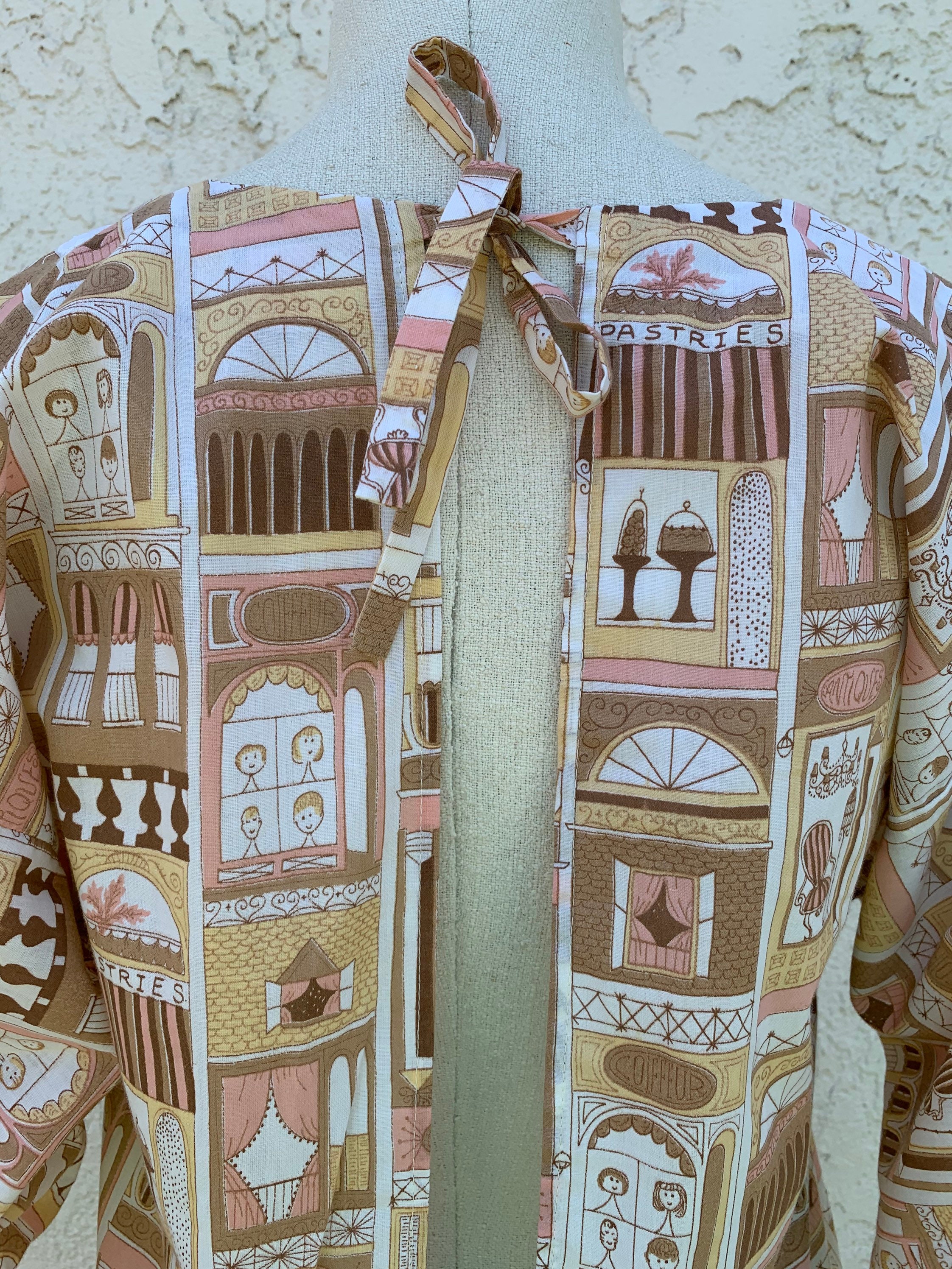 Vintage Smock Top, Cobbler Apron, Baker's Housecoat, Pinafore, Pastry ...