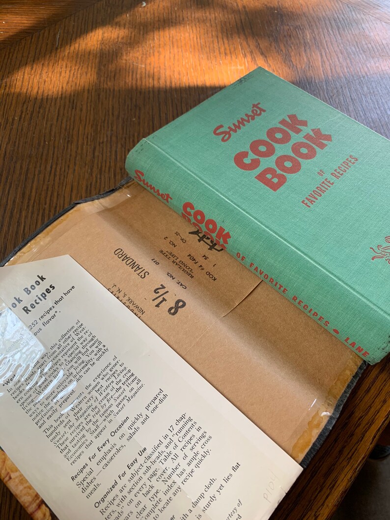 Sunset Cookbook of Favorite Recipes, Vintage Cookbook, 1950s, Western ...