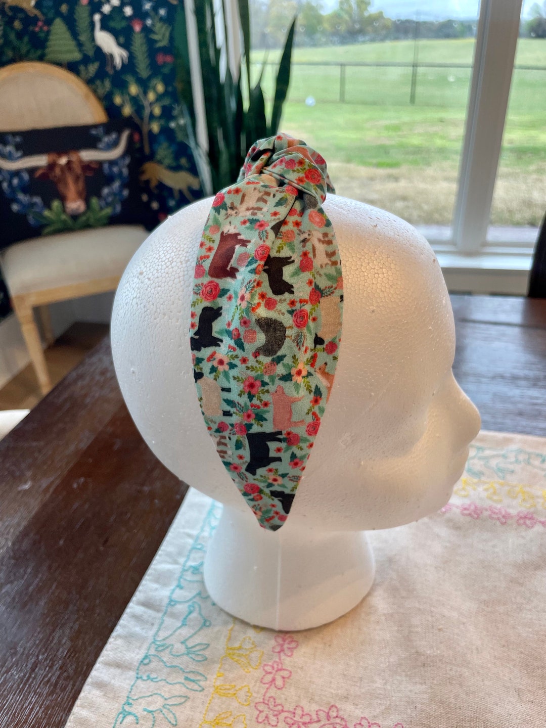 Livestock Floral Headband | Cow Headband | Goat Headband | Pig Headband ...