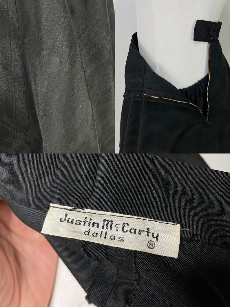 1950s Heavy Black Skirt W Pink Poodle by Justin Mccarty Dallas - Etsy