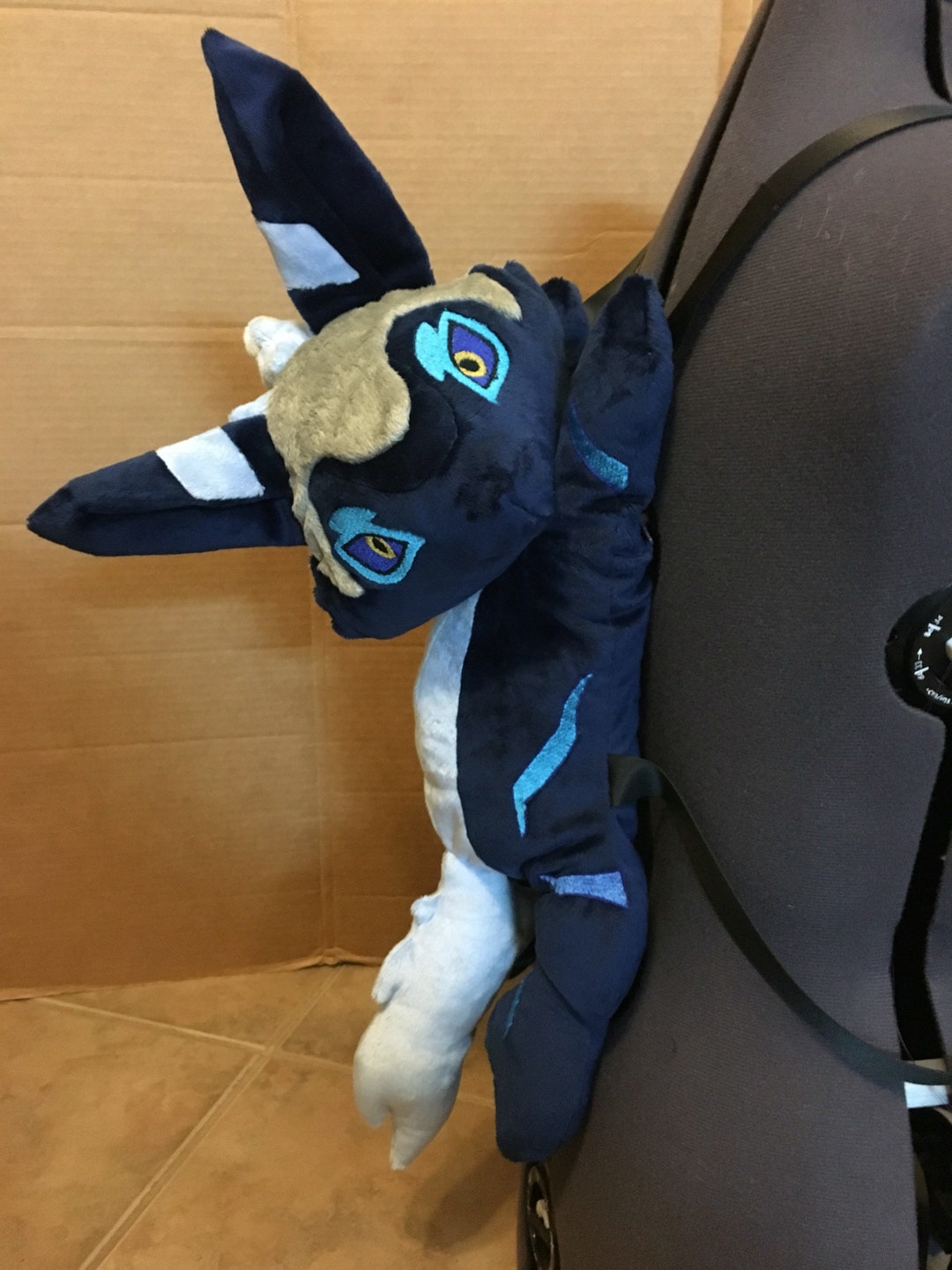 Made to Order - Blue Wolf Backpack - Etsy