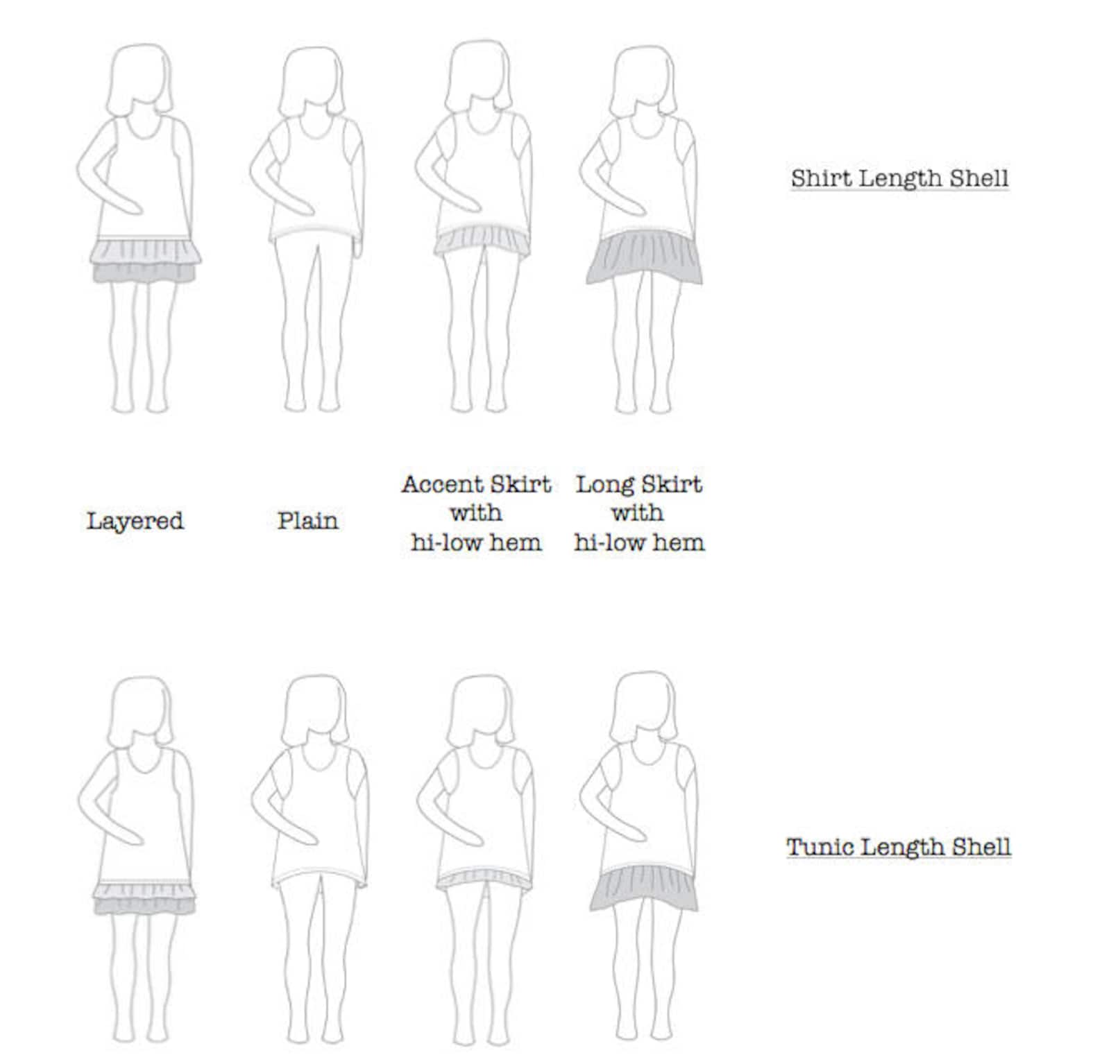 Ladies Two Tone Tunic - PDF Sewing Pattern - Etsy