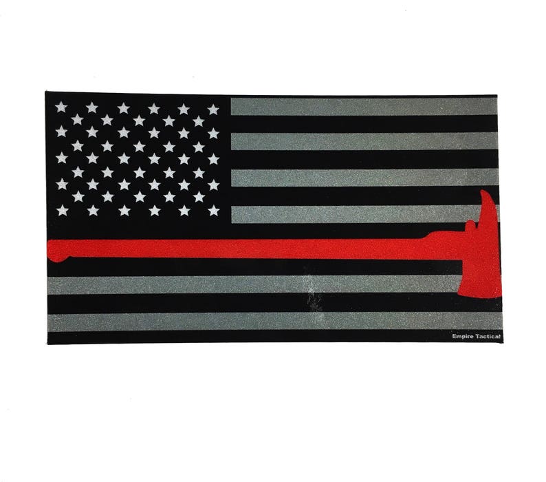 Thin Red Line With Axe United States Flag Tactical Firefighter - Etsy ...