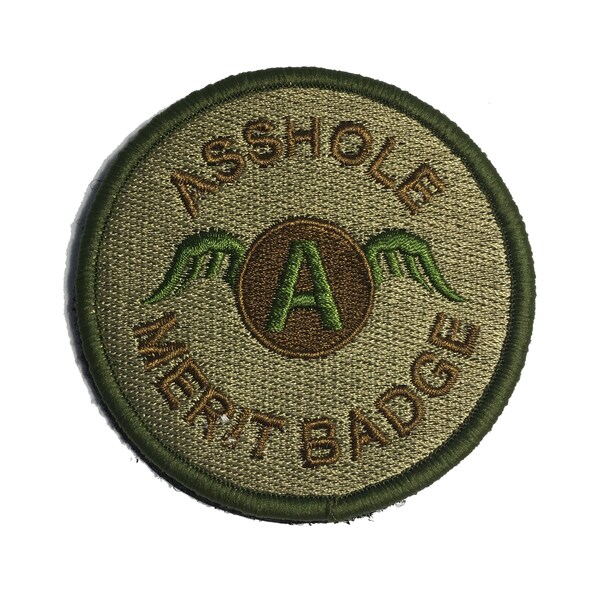 Asshole Merit Badge Etsy