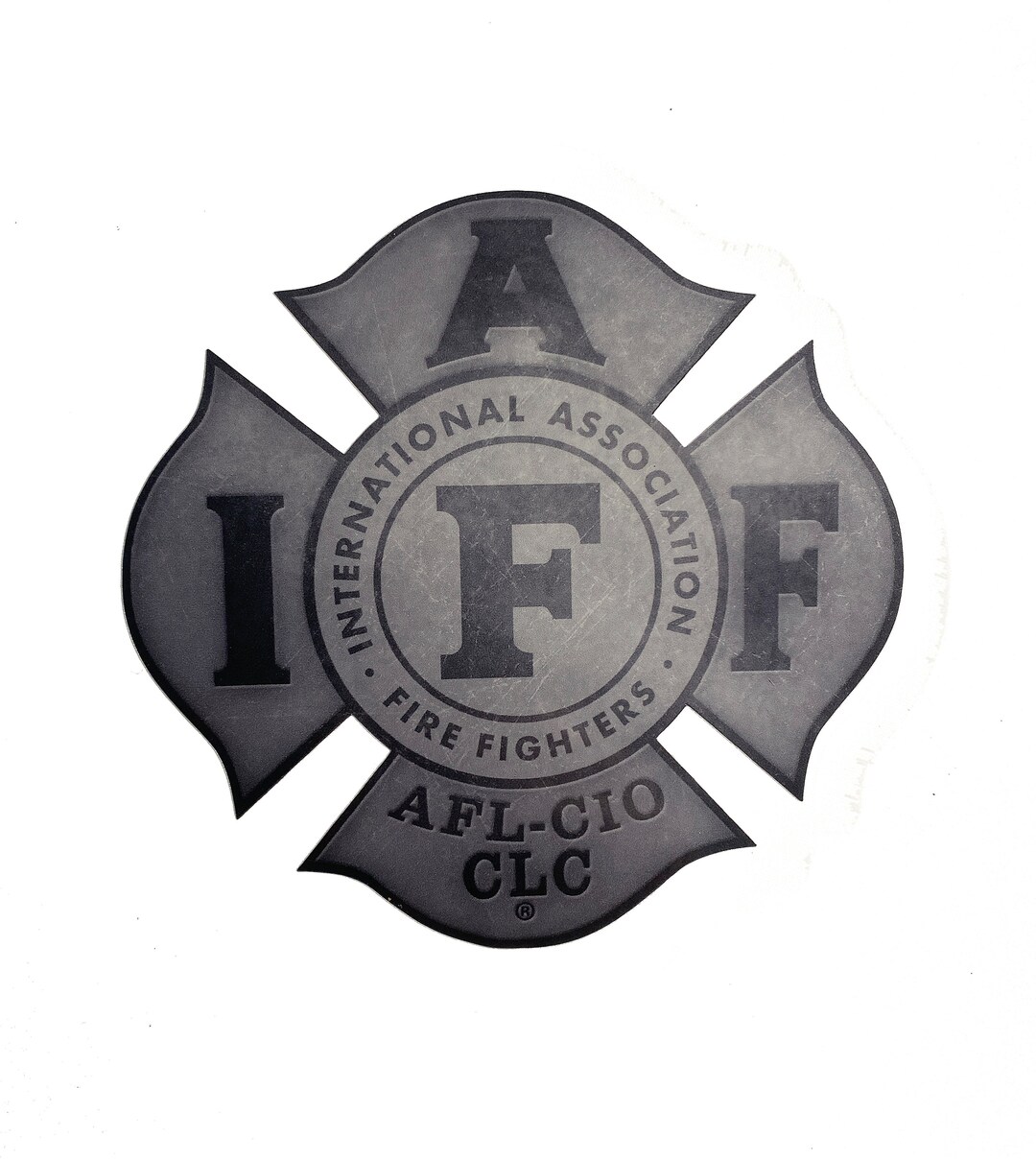 The IAFF Weathered Stone Union 3M Vinyl Firefighter Decal Sticker 4 ...