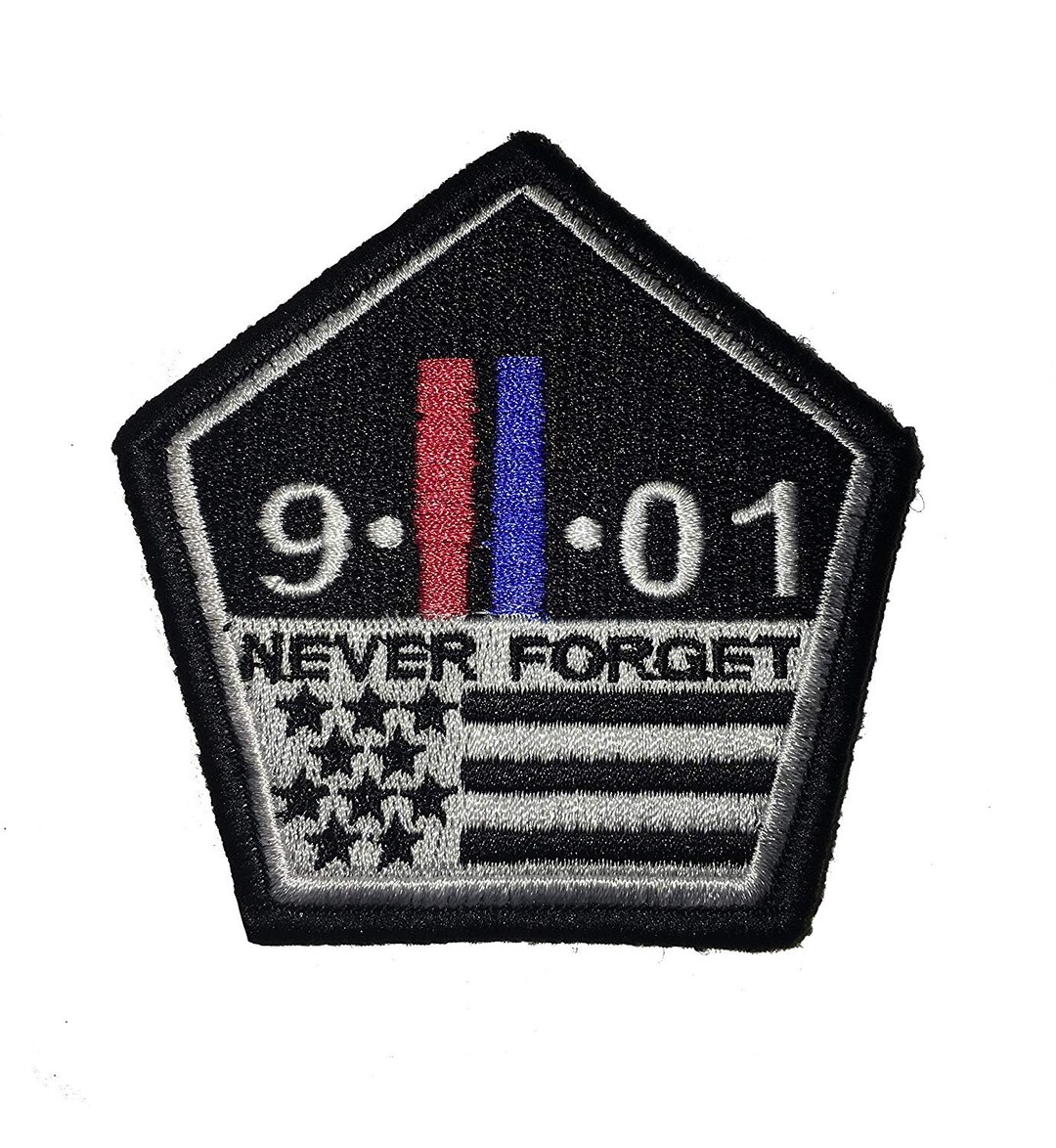 The Original 911 red and Blue Towers Firefighter Never Forget Patch ...