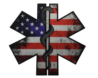 Tactical SWAT Medic Star of Life Reflective Decal Sticker EMS Police ...