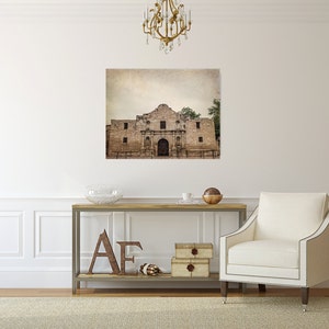 Texas photography the alamo rustic decor canvas gallery | Etsy