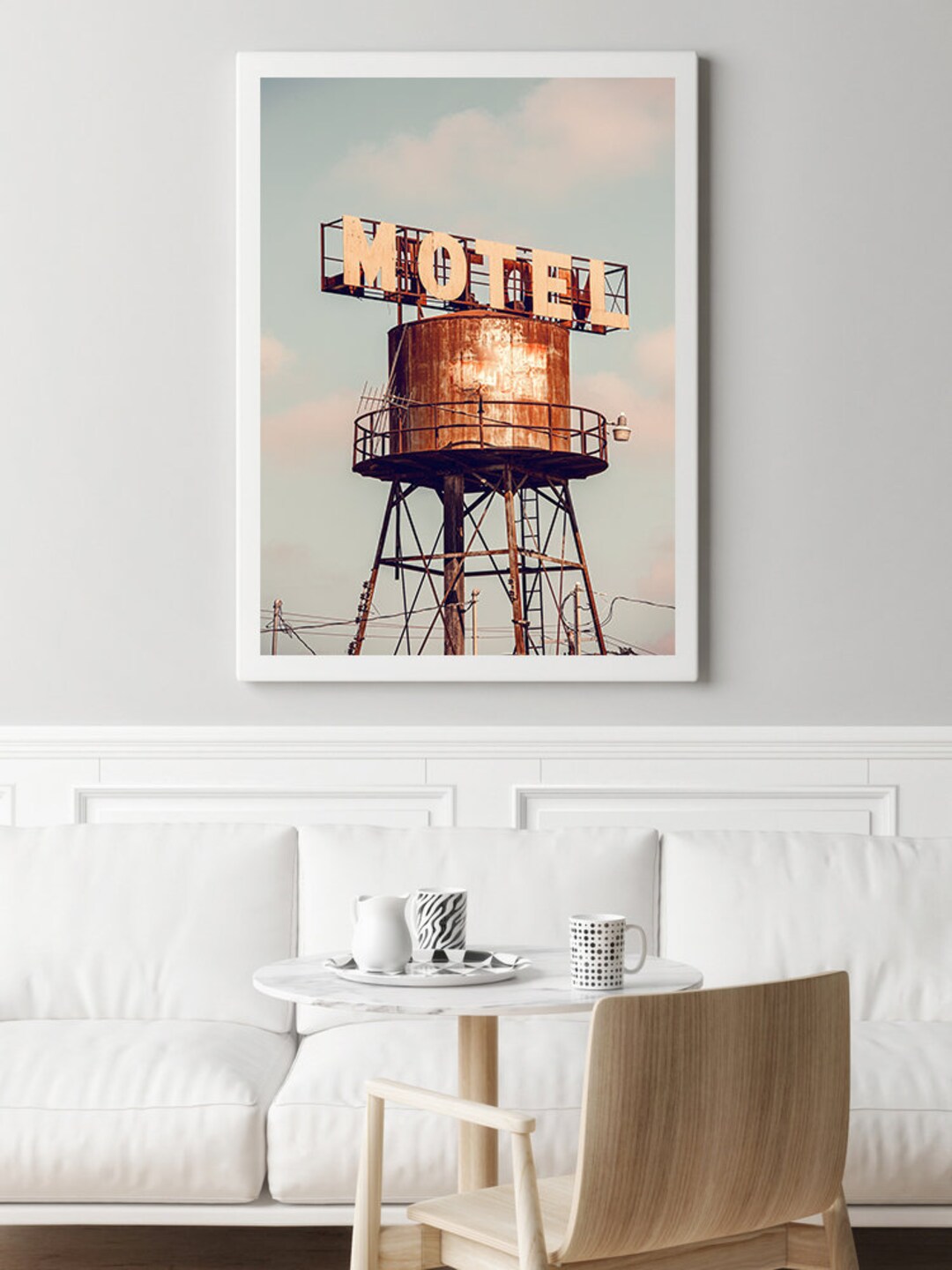 Vintage Motel Sign Print, Road Trip Wall Art, Retro Home Decor ...