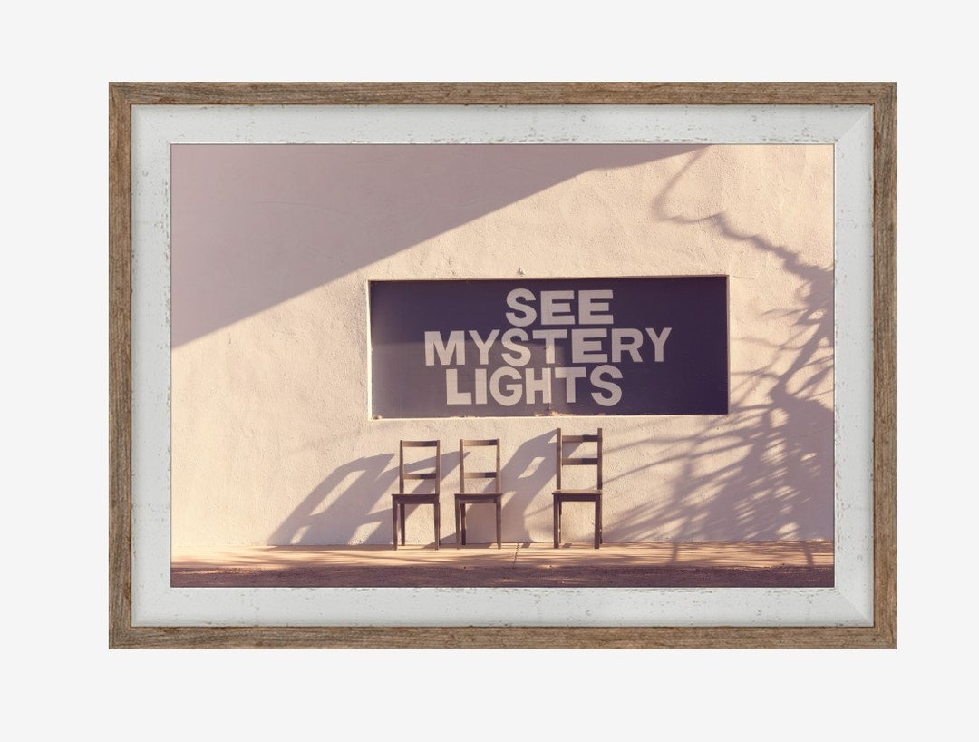 FRAMED Texas Photography, Framed Marfa Texas Wall Art, See Mystery ...