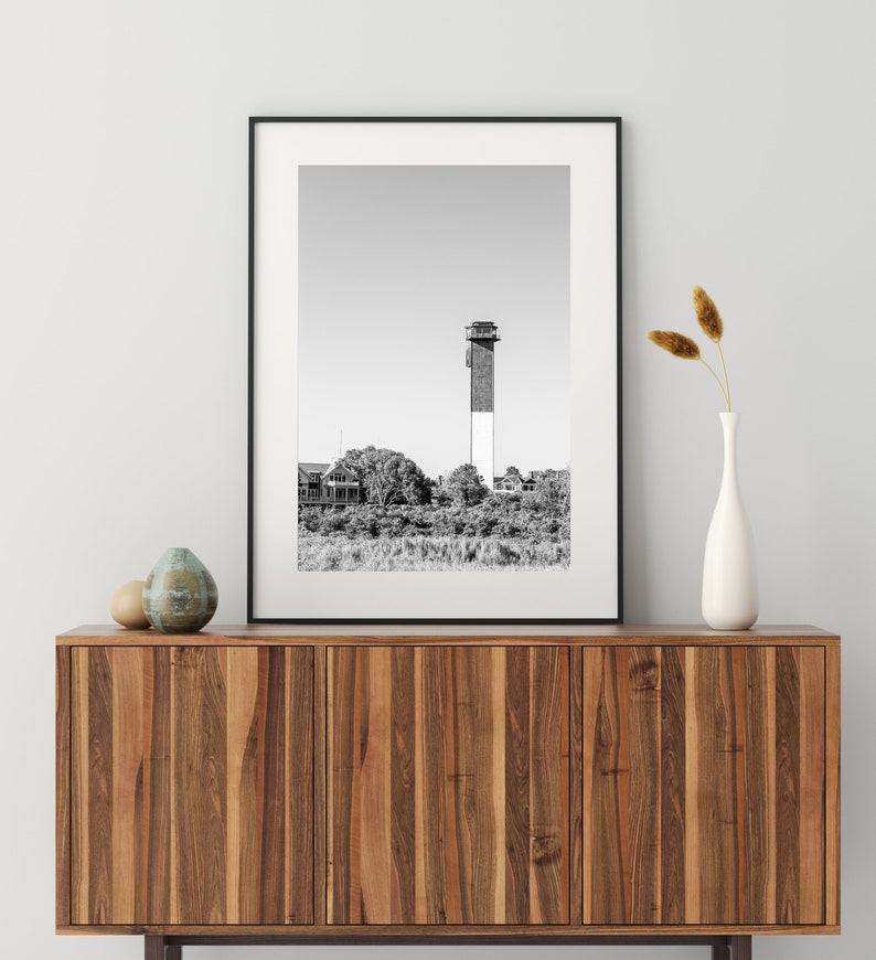 Sullivans Island Lighthouse Black and White Photography, South Carolina ...