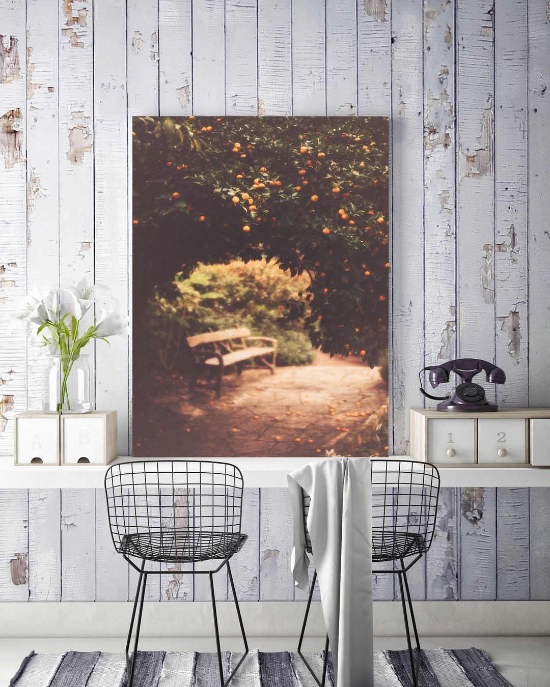 Botanical Wall Art, Orange Tree Print, Cottage Core Kitchen Art, Old ...